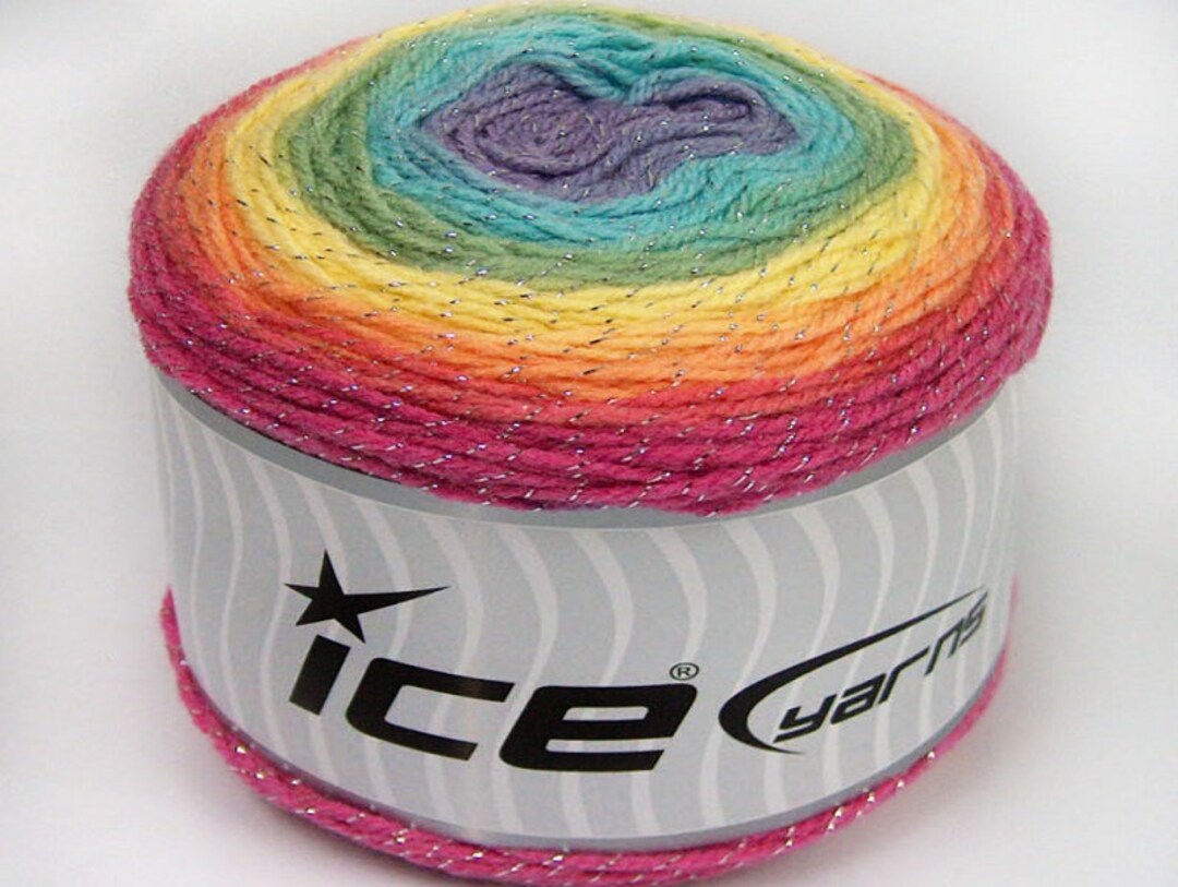 Cake Glitz 61259 Ice Yarn Metallic Accent Acrylic DK Yarn 150g 590y ...