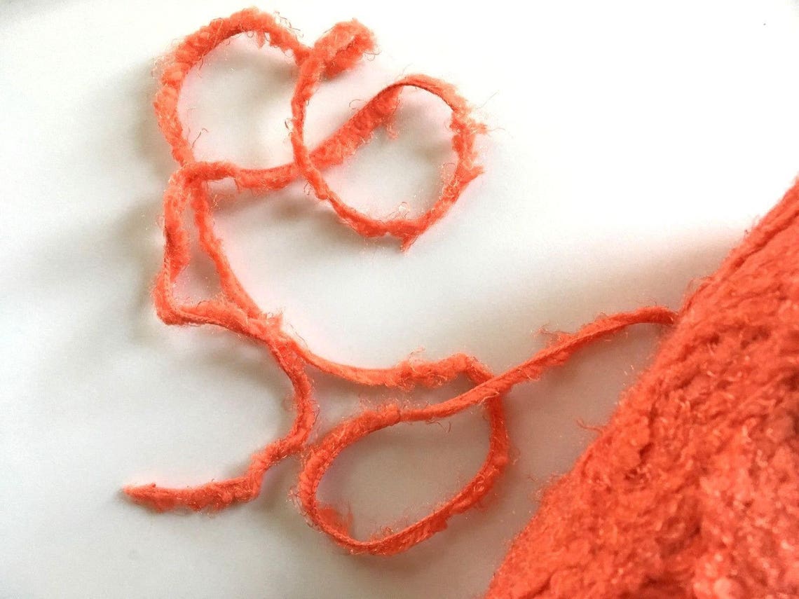 Dark Horse Yarns Enchanting 106 Coral red-orange Fuzzy - Etsy
