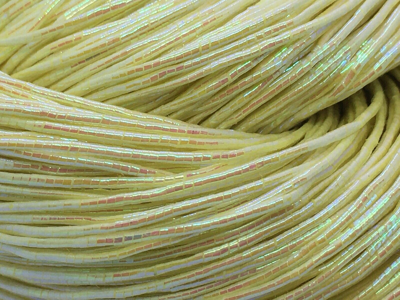 Lemon Meringue Yellow Metallic Hand Painted Cotton Yarn Ice | Etsy