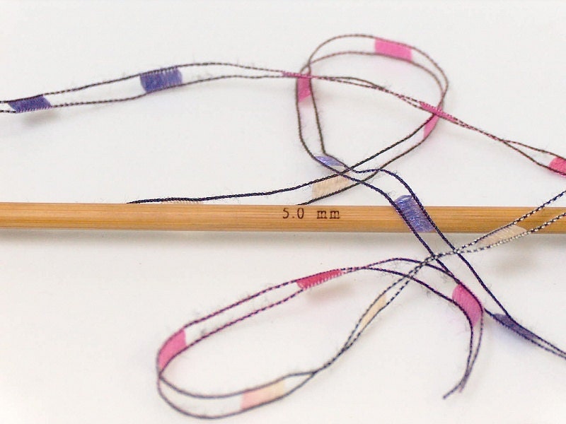 Purple Pink Pale Gold Ladder Ribbon Yarn Ice Trellis Railroad 34027 ...