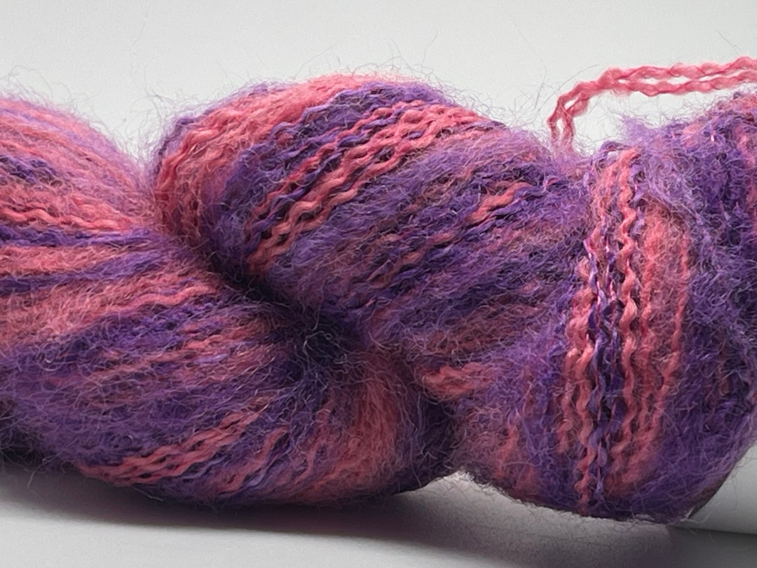 Hikoo Timidity Yarn #6 Berry Blast Gelato - Pink Purple Striping Multi ...