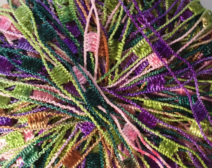 Binario Trendsetter Ladder Ribbon Yarn 106 Cherry Blossoms Pink, Greens ...