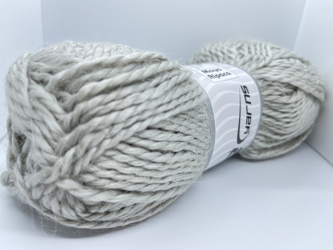 Light Grey Maya Alpaca 45233 Ice Yarns Acrylic Alpaca Blend Yarn Bulky ...