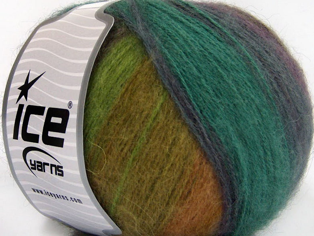 Angora Design Ice Yarns 61211 Everglades - Greens, Amber, Rose, Purple ...