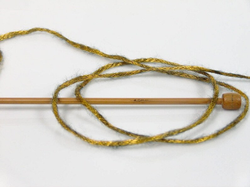 Rock Star Yellow-gold Metallic Sheen on Black, Soft Nylon, Merino Wool ...