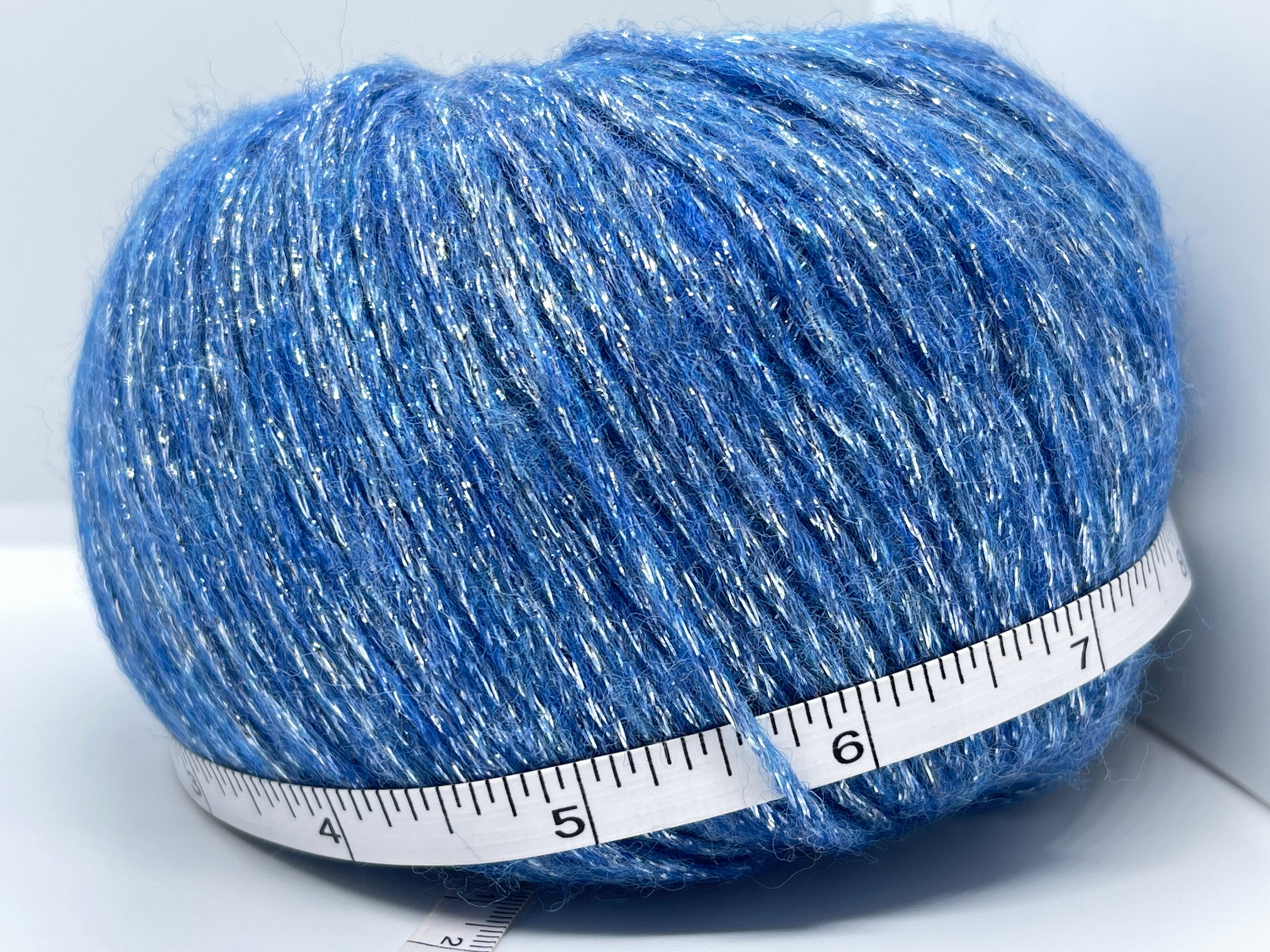 Blue Silver Night Star 67954 Ice Yarns DK Weight Metallic Chainette ...