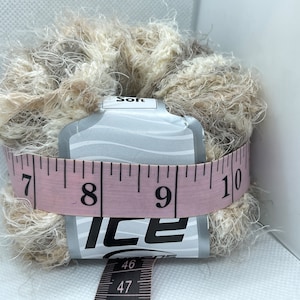 Polar Soft Brown Beige Cream Ice Yarns 58555 Nylon Puffy Long and Short ...