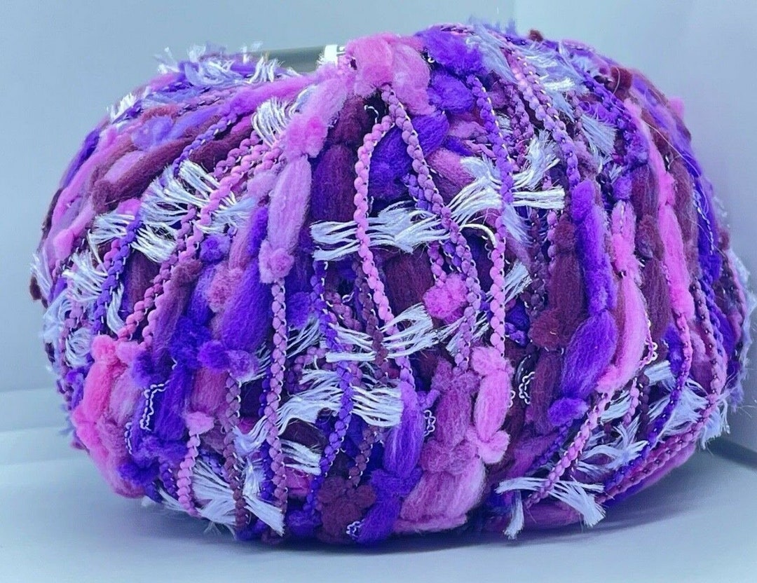 SRK Collection Mozart 2183 Pink Purple Mauve White Slub Textured Yarn ...