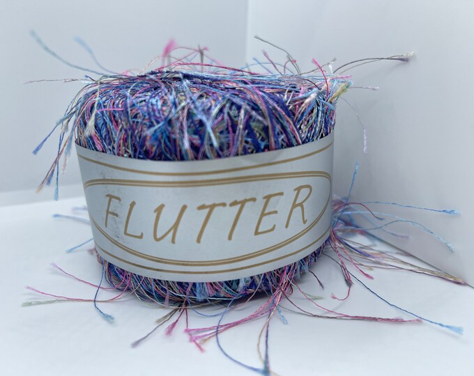 Knitting Fever Flutter 41 Alligator Pear Olive Green Long Eyelash Carry ...