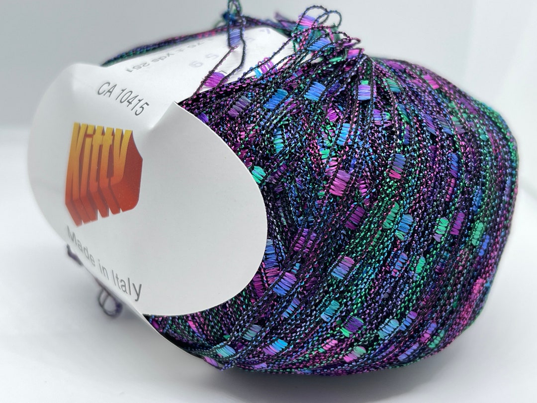 SRK Collection Kitty 608 Blue Green Purple Magenta Skinny Ladder Ribbon ...