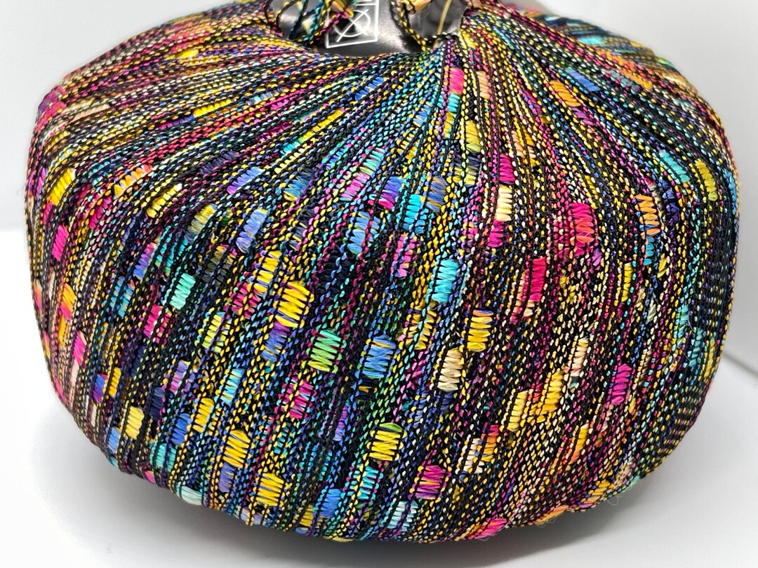 Rainbow Brights Ladder Ribbon Yarn - SRK Collection Kitty #8N + 50gr ...