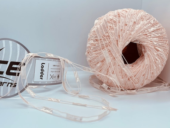 Light Salmon Ladder Ribbon Yarn Ice Yarns 70284 50 Gram | Etsy