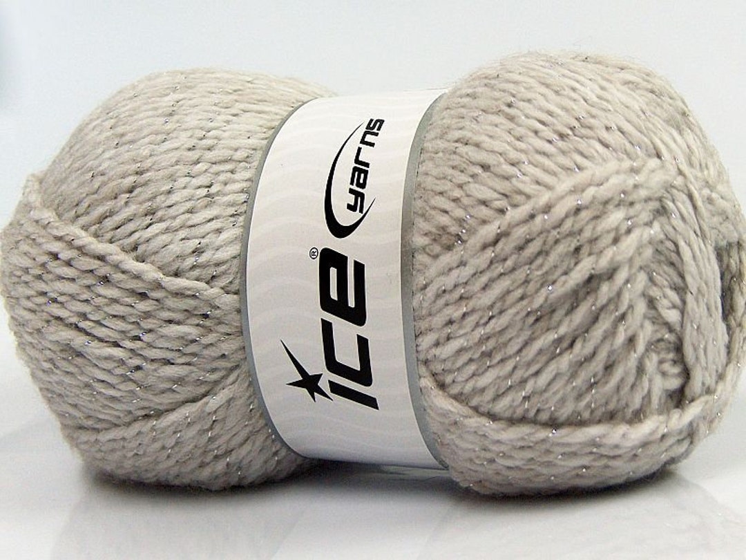Light Grey Baby Wool Glitz Ice 67617 Bulky Soft Sparkly Wool Acrylic ...