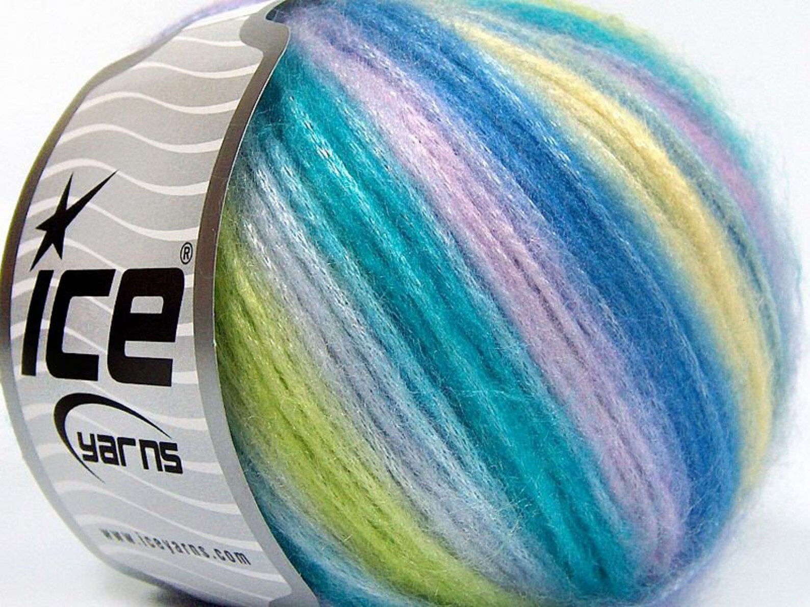 Turquoise Bluelilac Pink Light Green Yellow Picasso Ice Yarns 65917 ...