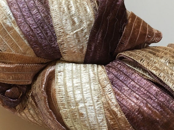 Feza Lydia Ribbon Yarn 304 Vine Grape Mauve Beige Taupe - Etsy