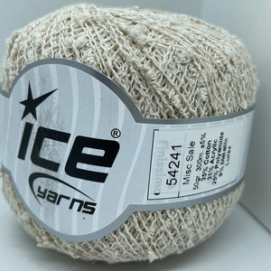 Mini Slub With Metallic #54241 Ice Yarns Cream Gold Cotton Blend String ...