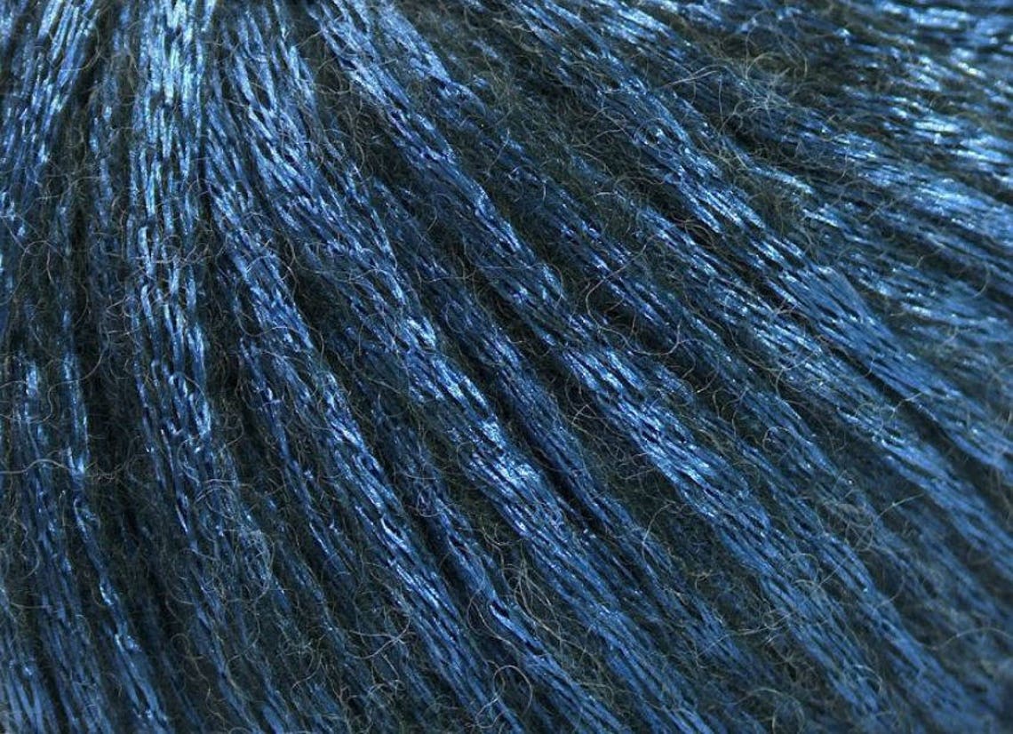 Rock Star Blue Metallic Sheen Black Soft Nylon Merino Wool - Etsy