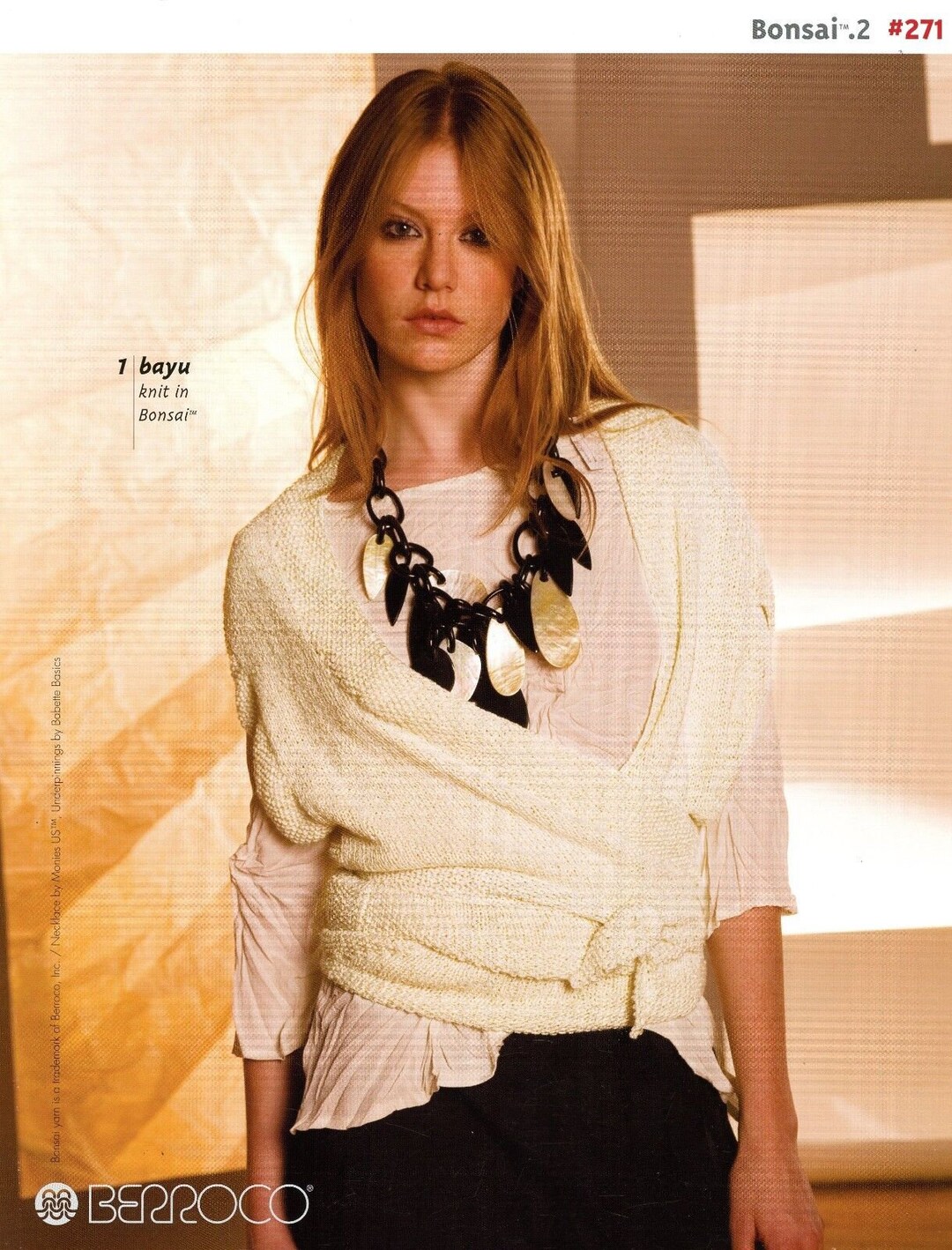 Berroco Knitting Pattern Book 271 Bonsai.2 - 6 Designs for Women - Camisole, Bag, Wrap Top, Baby ...