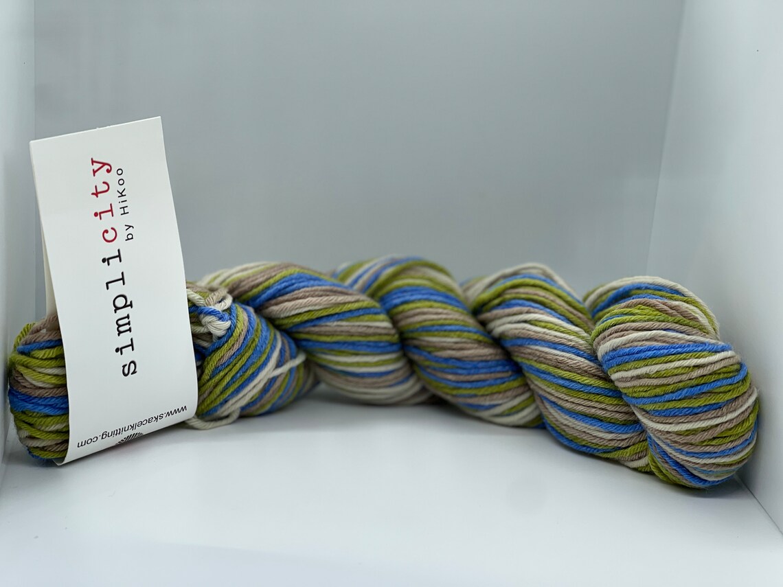 Hikoo Simplicity Multi #505 Surf N Turf - Tan Cream Green Blue - Self ...