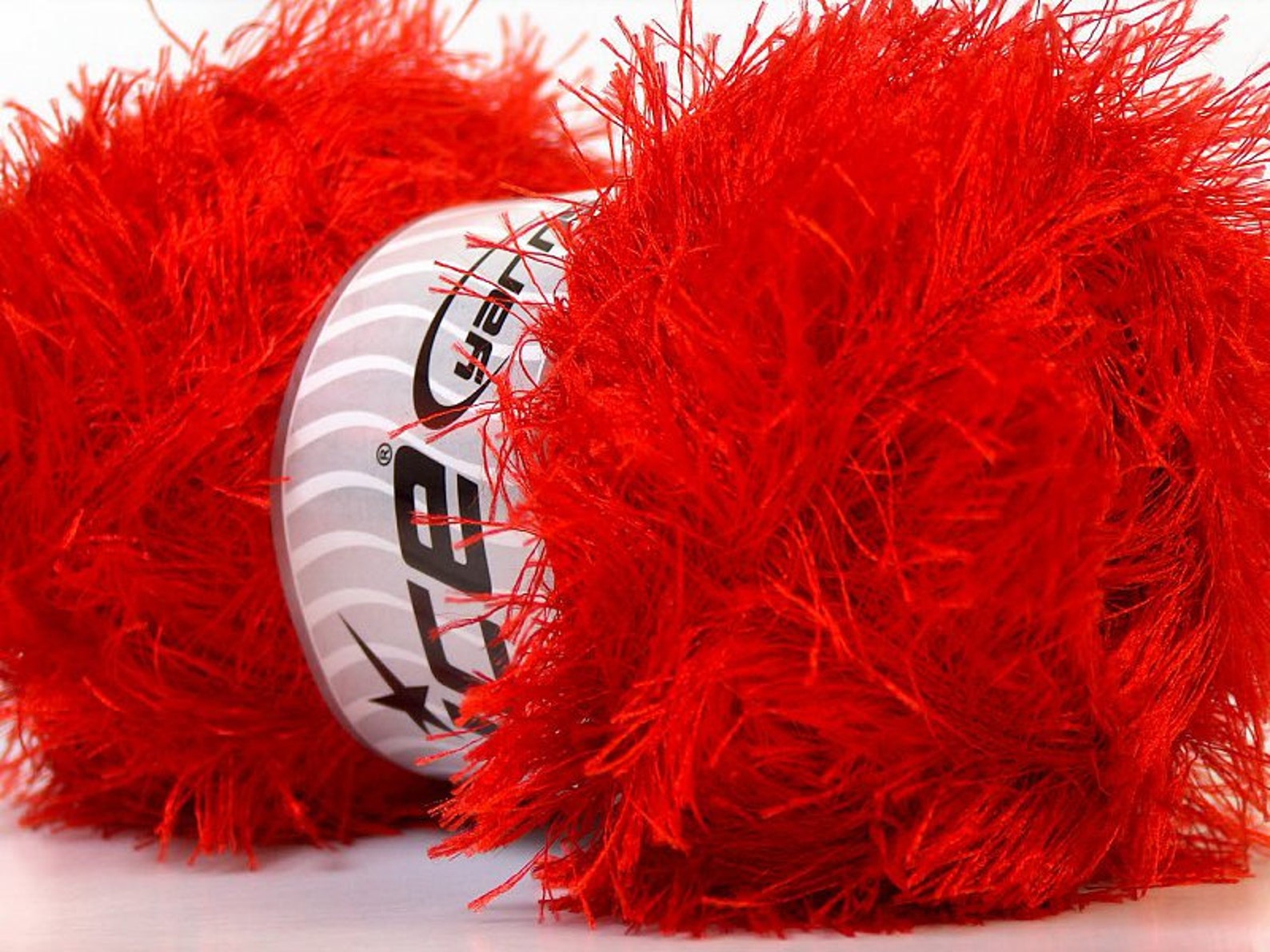 Bright Red Eyelash Yarn Ice 100 Gram Red Eyelash Yarn 22715 - Etsy