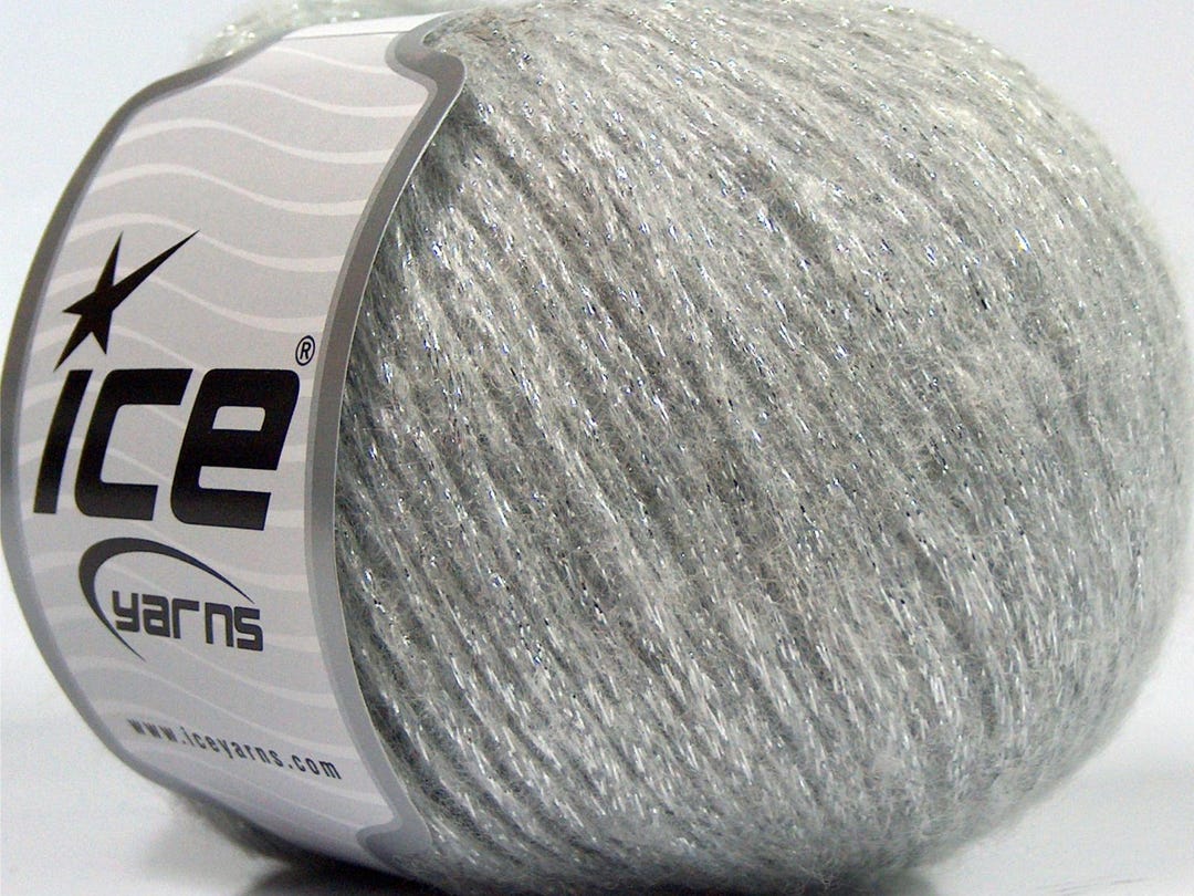 Light Grey, Silver Night Star 67952 Ice Yarns DK Weight Metallic ...