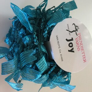 Trendsetter Joy 417 Teal Yarn With Ribbon Flags 25 Gram, 62 Yards - Etsy
