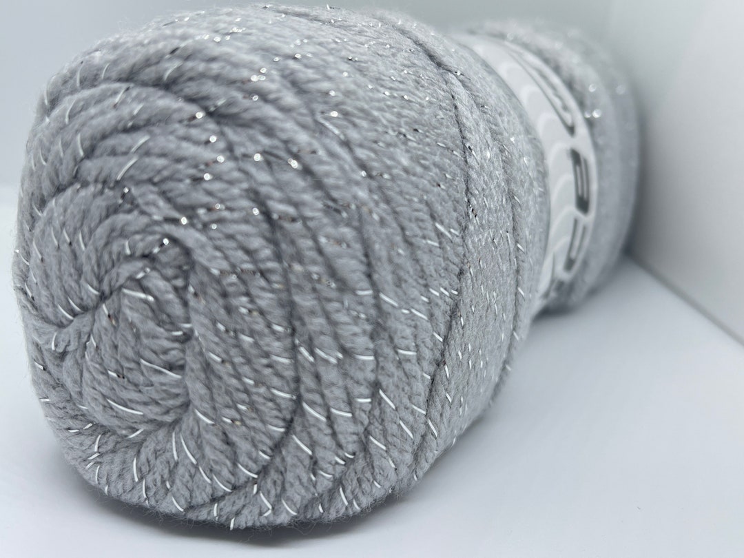 Gray Silver Sale Metallic Yarn 71814 Ice Yarns Metallic Accent Worsted ...