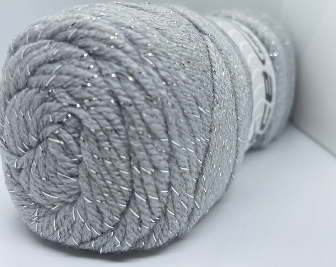 Gray Silver Sale Metallic Yarn 71814 Ice Yarns Metallic Accent Worsted ...
