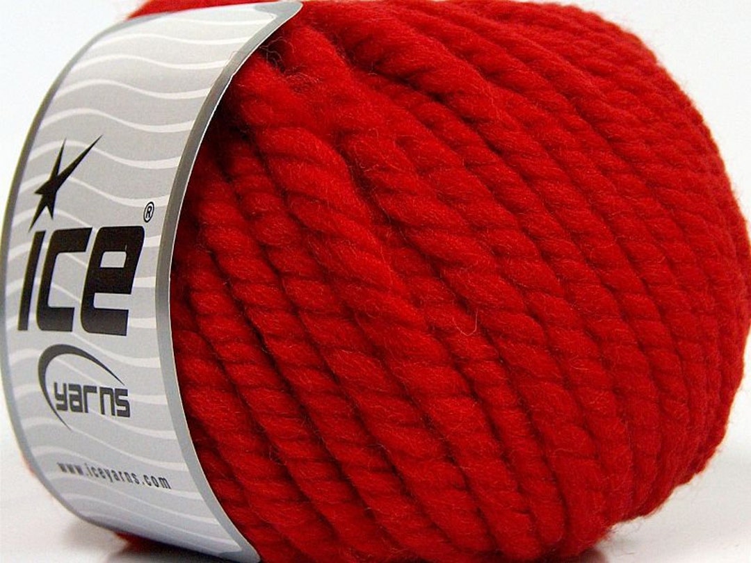 Red Merino XL Yarn 77069 Ice Yarns Super Bulky 100% Merino Wool 100 ...