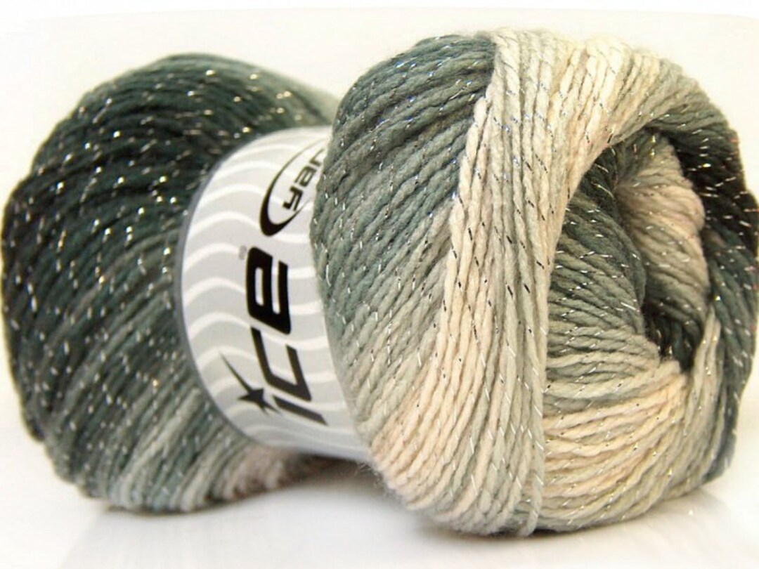 100 Gr Magic Glitz 22050 Dark Grey Light Grey White Silver Metallic ...