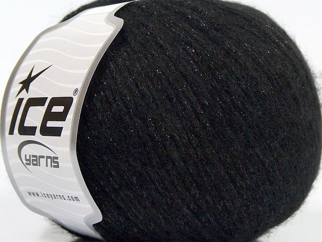 Black Night Star 67949 Ice Yarns DK Weight Metallic Chainette Wool ...