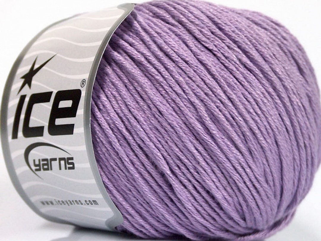 Light Lilac Cotton Bamboo Light Yarn Ice #50555 DK Weight (light ...