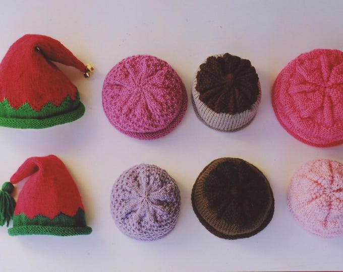 Kid's Caps IV - Ann Norling KNITTING PATTERN #40 - Elf, Acorn, Moss ...