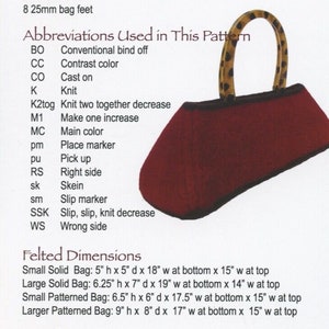 Noni Knitting Pattern No. 110 the Prism Bag 4 Different Bags Nora J ...