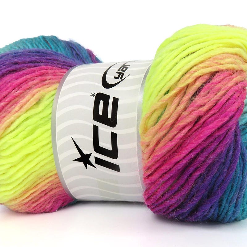 Multicolor Wool Yarn - Etsy