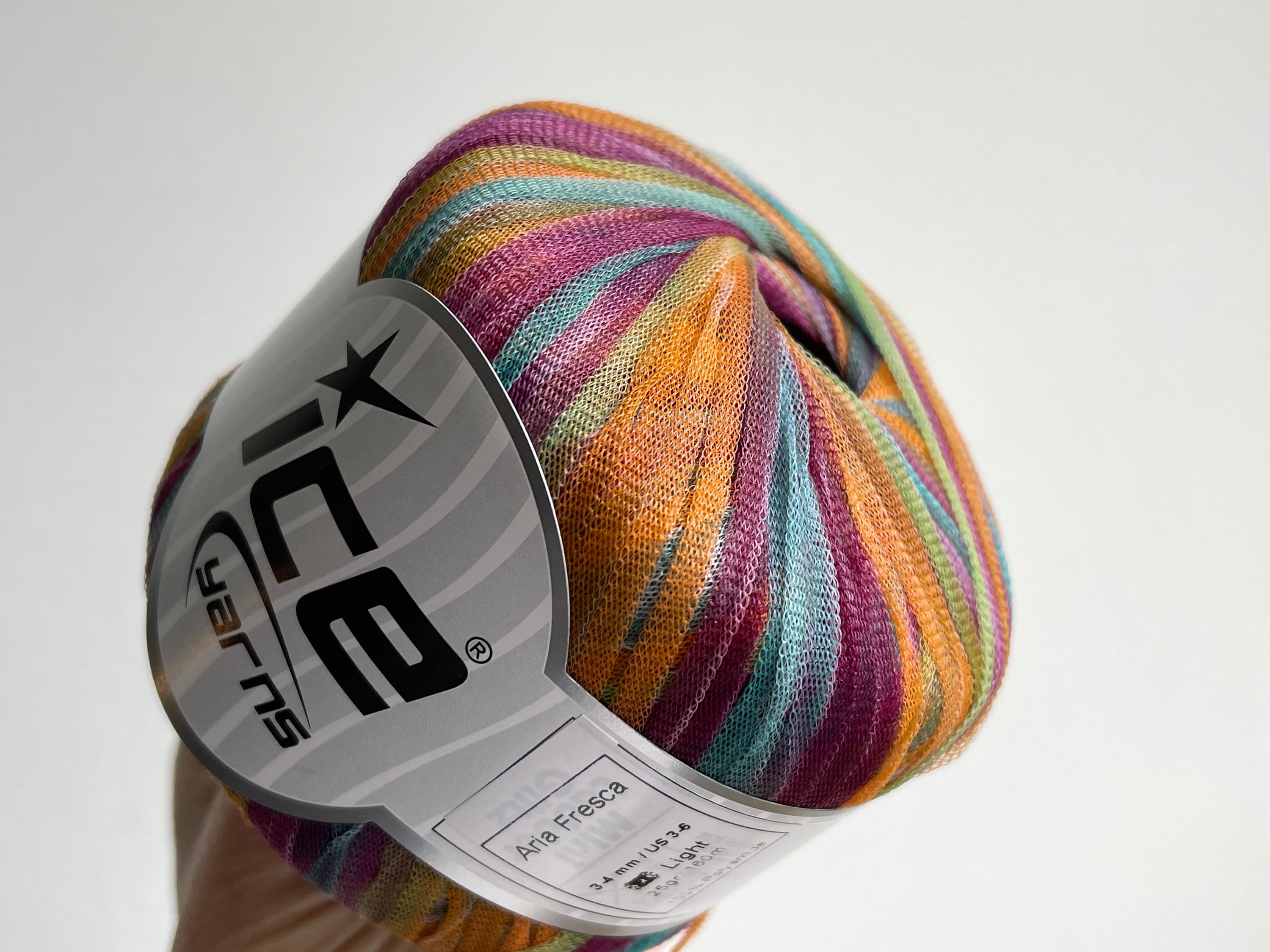 Wine, Blue, Orange, Green + Aria Fresca Sheer Net Ribbon Yarn 78333 Ice ...