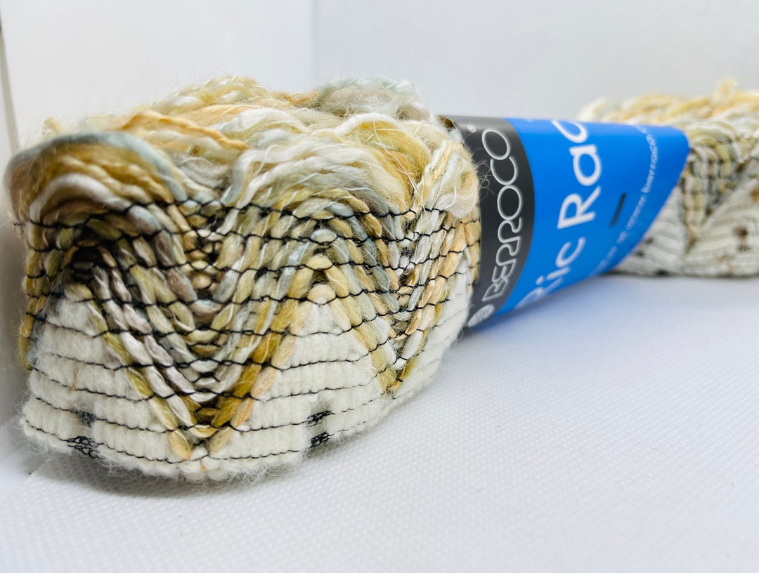Berroco Ric Rac #1120 - Jasmine - Cream, Gold Celadon Wool Blend ...