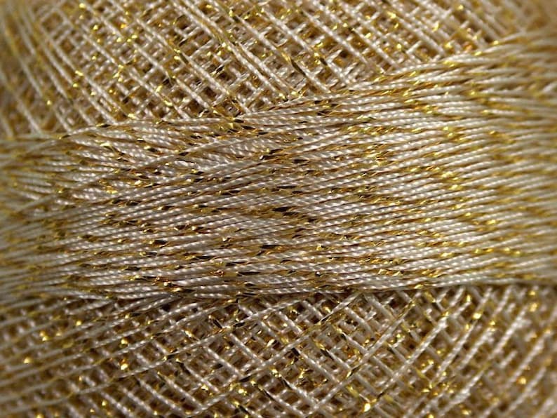 Cream Gold Metallic Braid Thread Cross Stitch 20 Gram 207 | Etsy