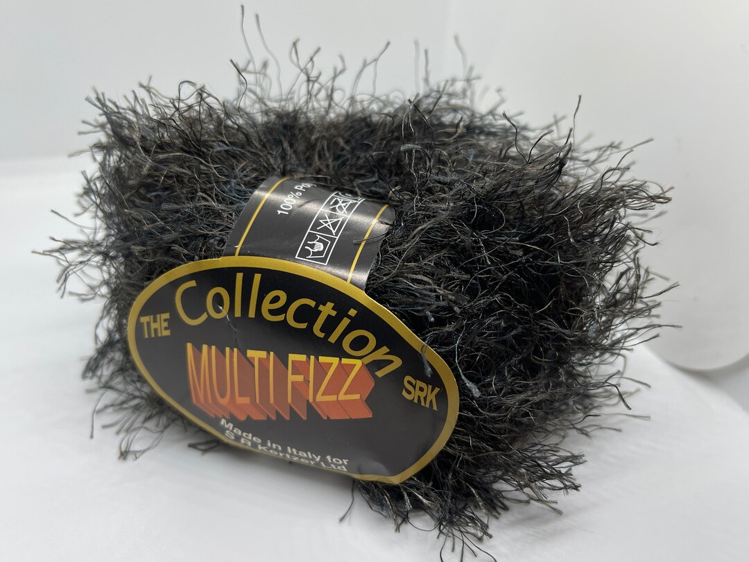 Brown Black Long Eyelash Yarn - Kertzer SRK Collection Multi Fizz #912 ...