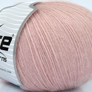 Light Pink Angora Solid #77583 Ice Yarns Fine Weight Acrylic Angora ...