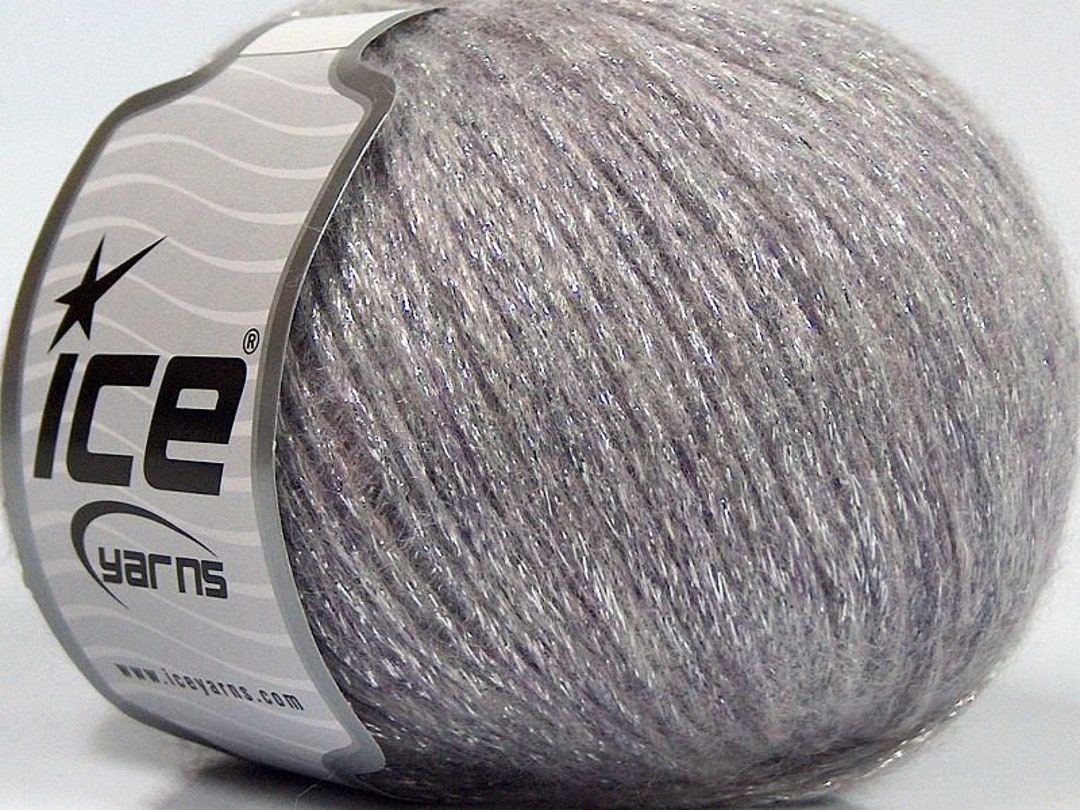 Silver Grey Night Star 67953 Ice Yarns DK Weight Metallic Chainette ...