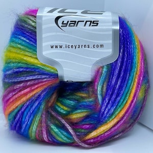 Picasso Rainbow II - Ice Yarns 64627 Blue Purple Green Yellow Orange ...