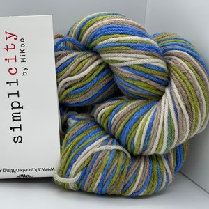 Hikoo Simplicity Multi #505 Surf N Turf - Tan Cream Green Blue - Self ...