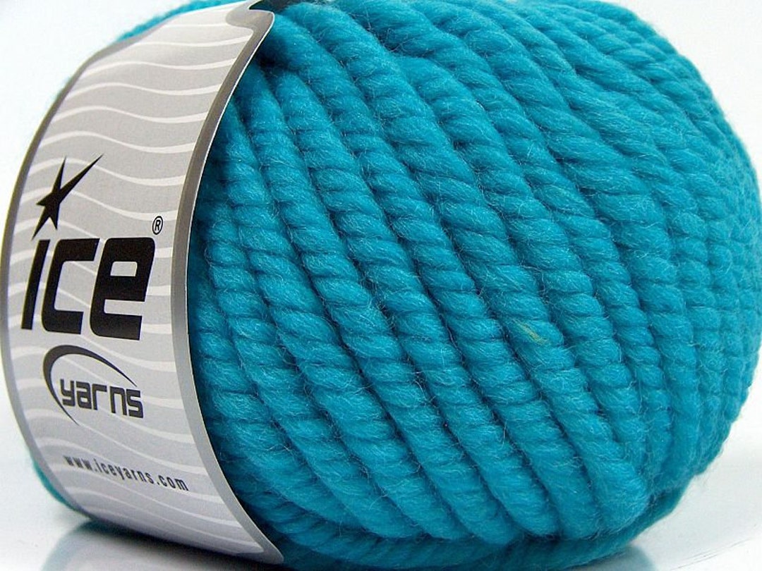 Turquoise Blue Merino XL Yarn 77070 Ice Yarns Super Bulky 100% Merino ...