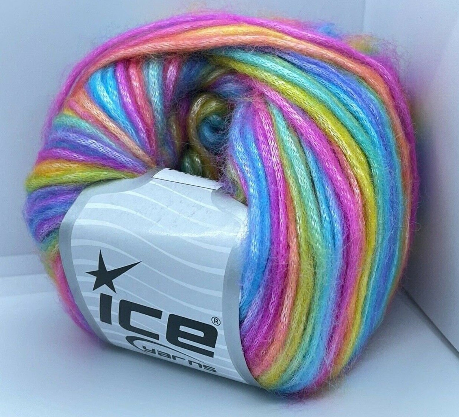 Picasso Rainbow Ice Yarns 64626 Blue Purple Green Yellow Orange Pink ...