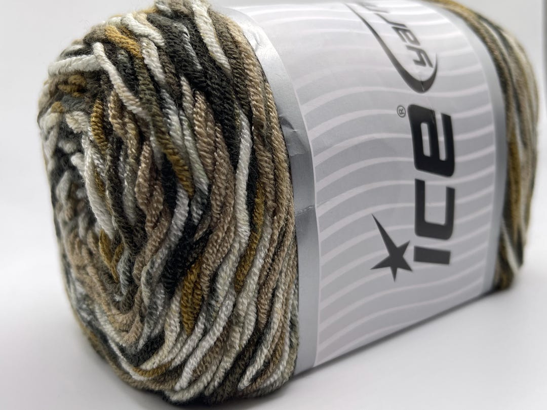 Brown Tan Cream Baby Dream Batik 81211 Ice Yarns Antipilling Acrylic ...