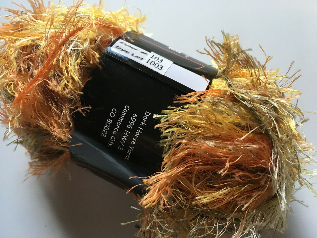 Dark Horse Yarns Lovely Lash #103 Harvest Festival Eyelash Yarn 50gr ...