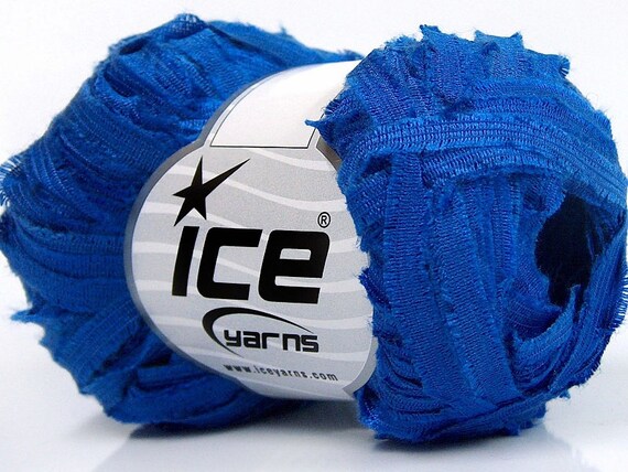 Blue Samba Ribbon Yarn #65443 Ice Acrylic 50 gram 120 yards 14 wide ...
