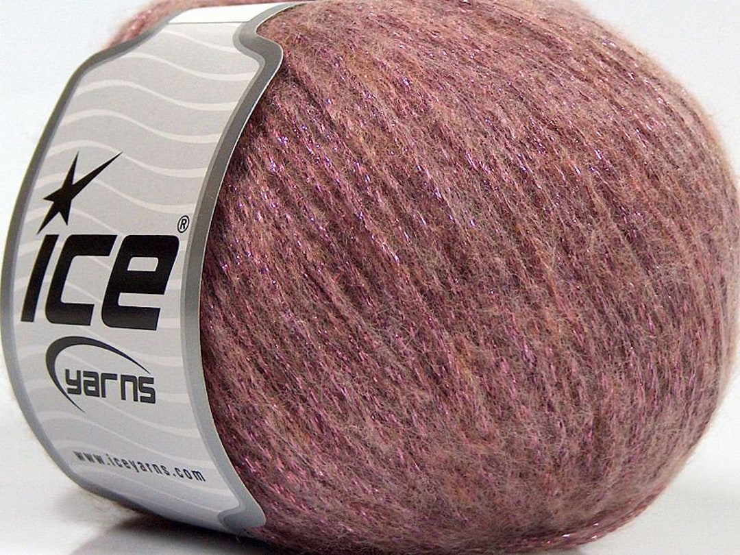 Pink Night Star 67962 Ice Yarns DK Weight Metallic Chainette Wool Blend ...