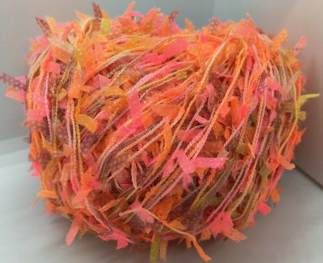 Paper Flag Yarn Neon Fantasy Ice #68802 Pink Orange Chartreuse Mauve ...
